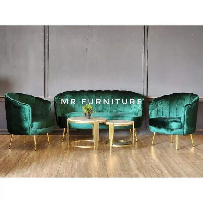 Set Living Room Sofa Kerang 3 2 Seater Dan Meja Tamu Marmer, Set Sofa ...