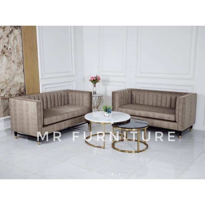 Set Living Room Sofa Minimalis Dan Meja Marmer, Sofa 2 Seater, Side ...