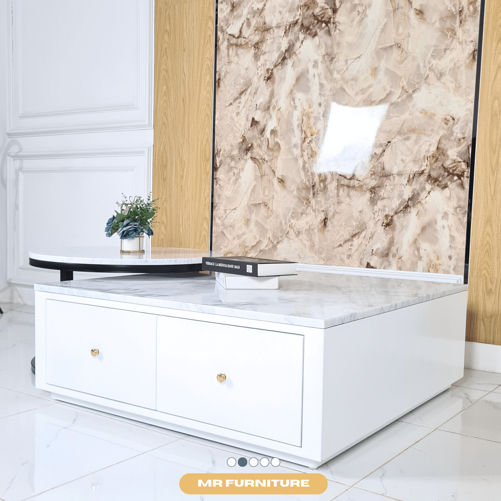 Meja Tamu Nesting Custom Design With Storage, Meja Ruang Tamu Marmer ...