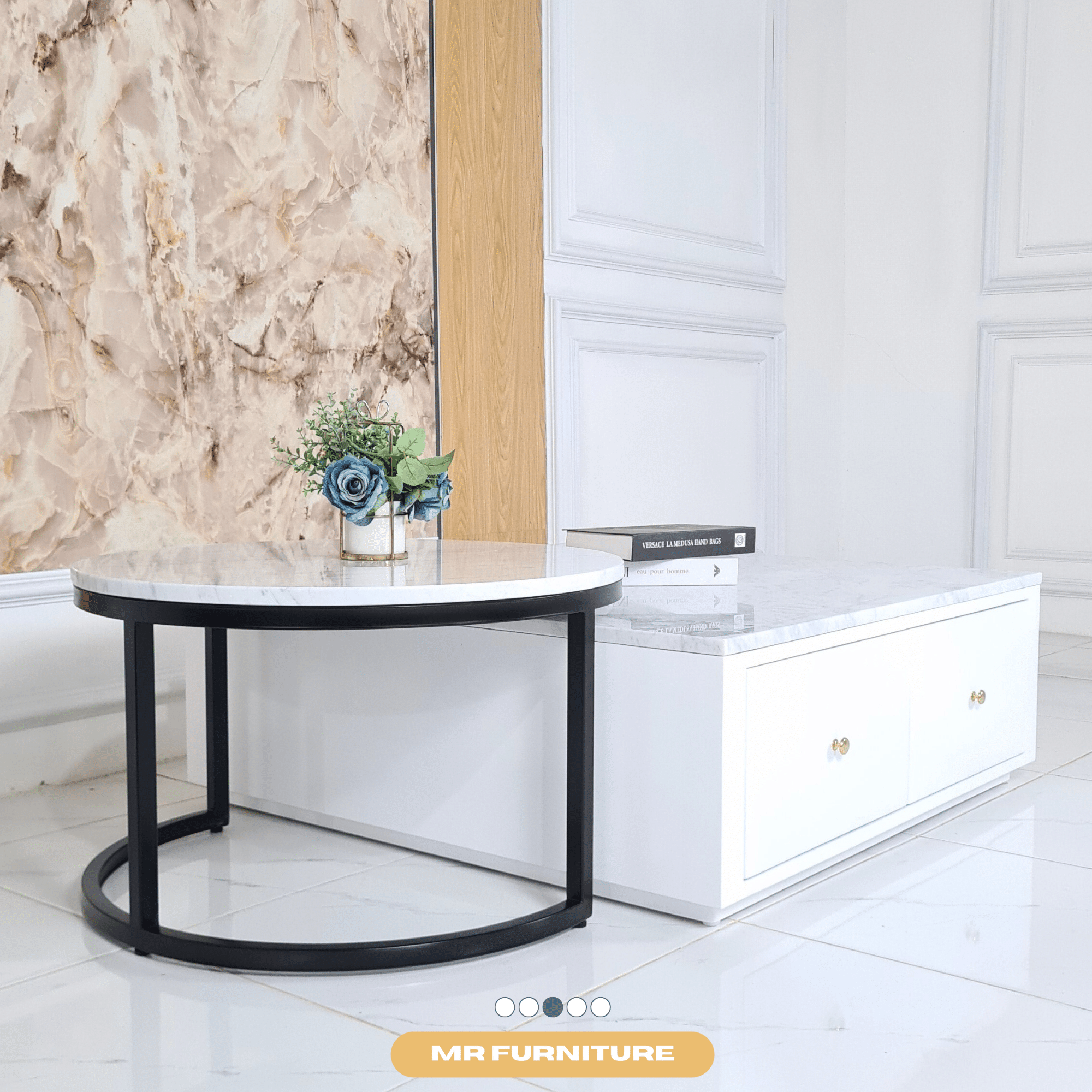 Meja Tamu Nesting Custom Design With Storage, Meja Ruang Tamu Marmer ...